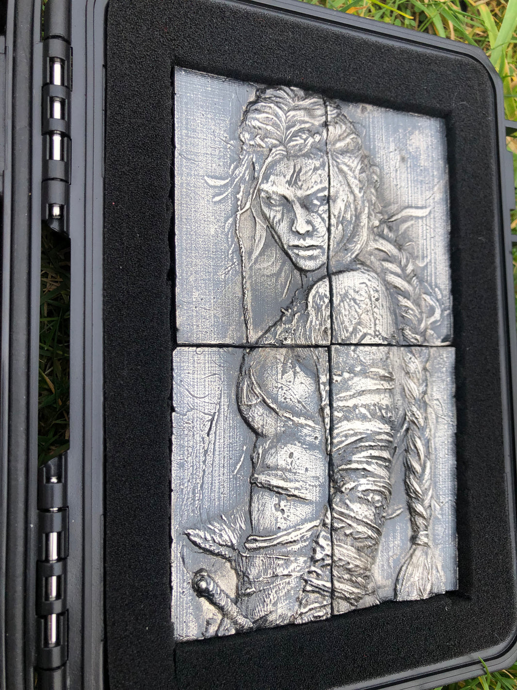 Silver Punk hand poured silver art